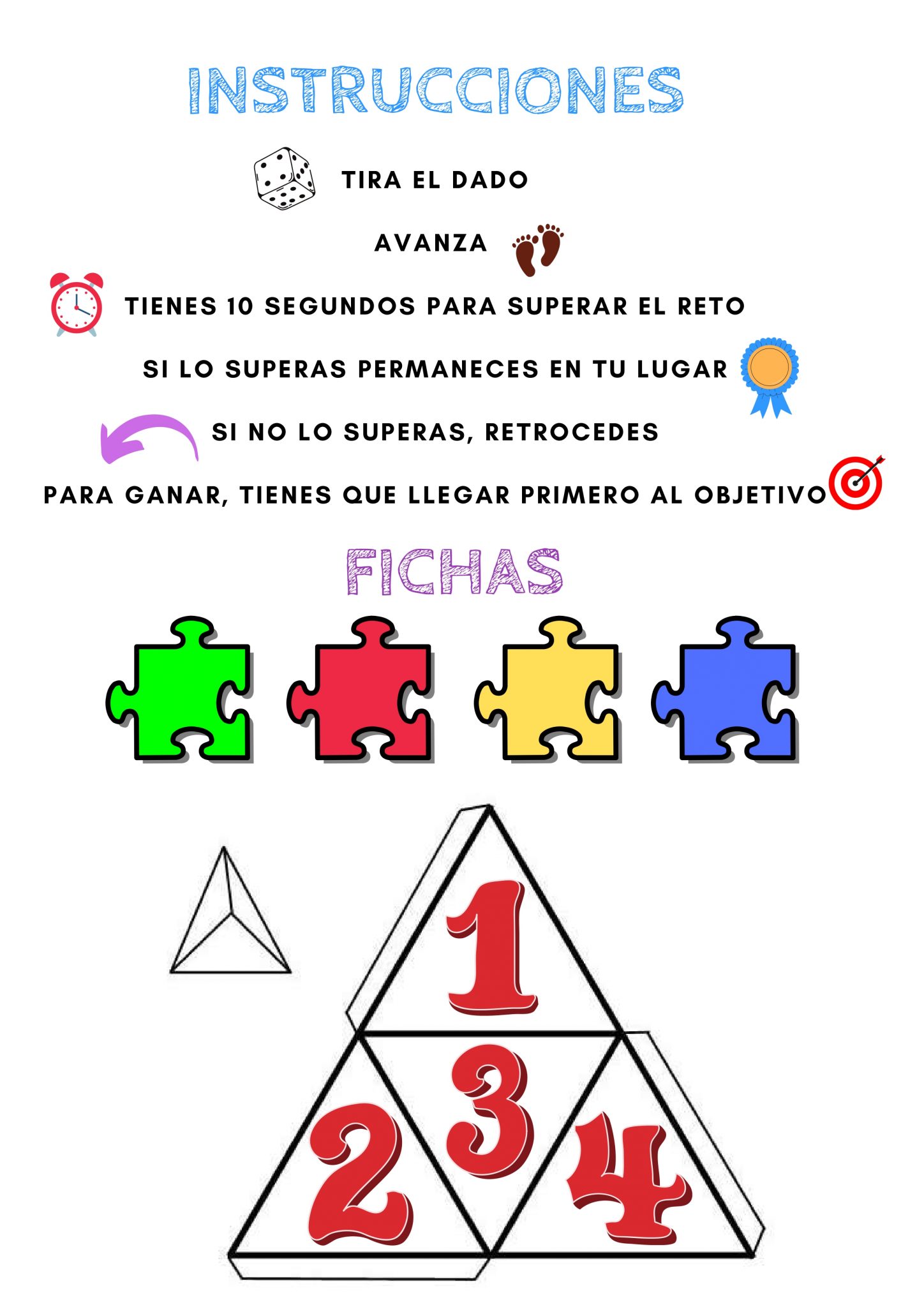 Colección de tableros imprimibles de juegos -Orientacion Andujar