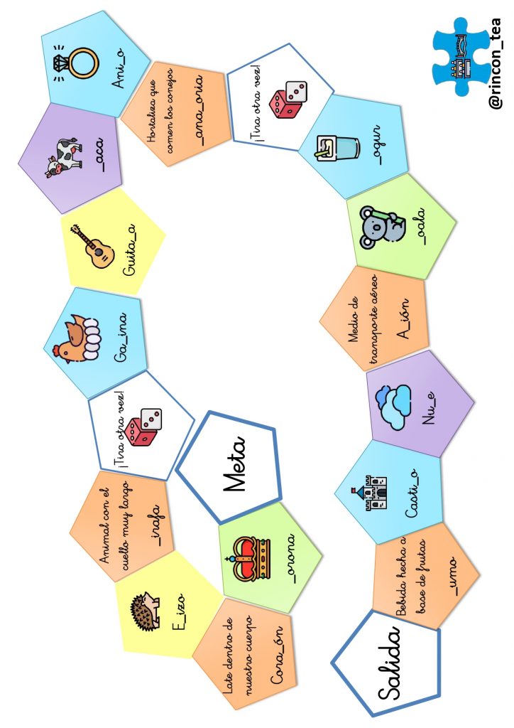 Colección de tableros imprimibles de juegos -Orientacion Andujar