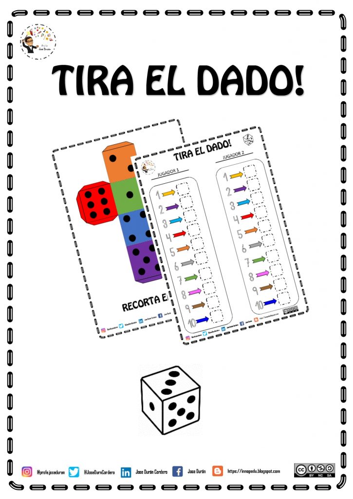 Juego matemático Tira el dado -Orientacion Andujar