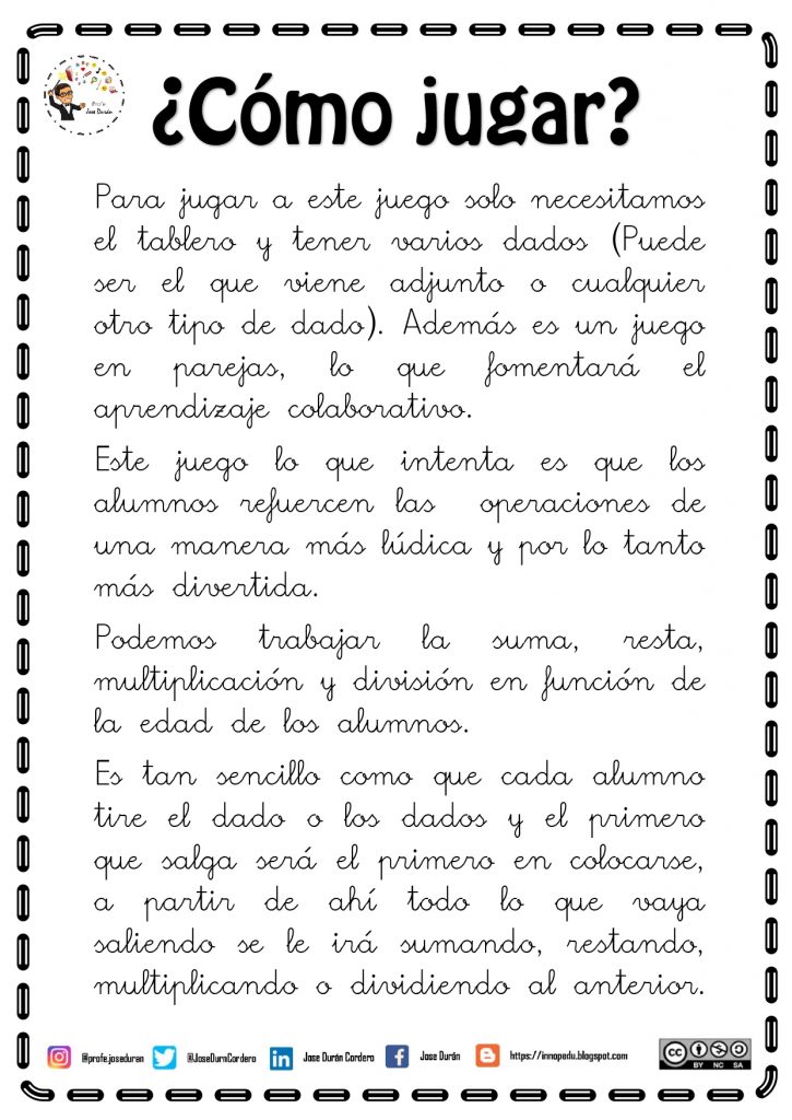 Juego matemático Tira el dado -Orientacion Andujar