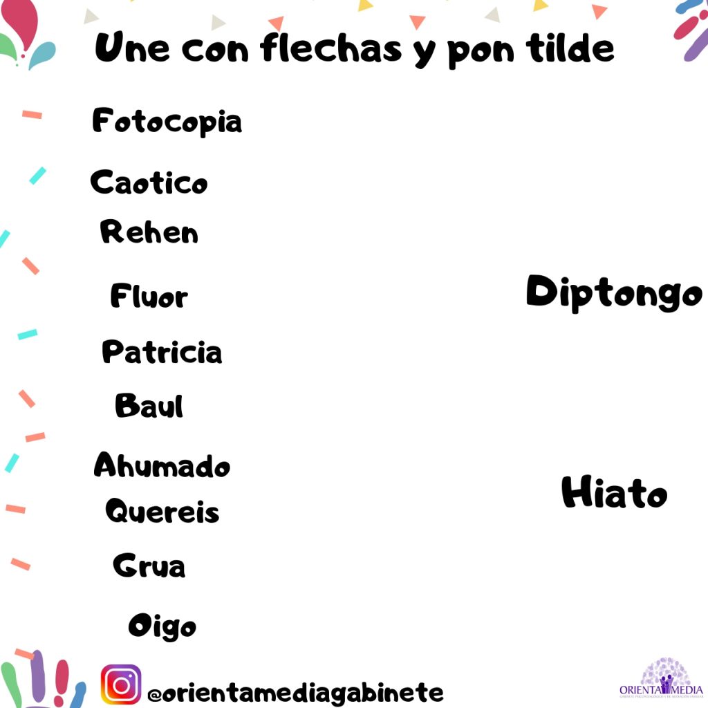 Cuadernillo actividades HIATOS Y DIPTONGOS - Orientacion Andujar