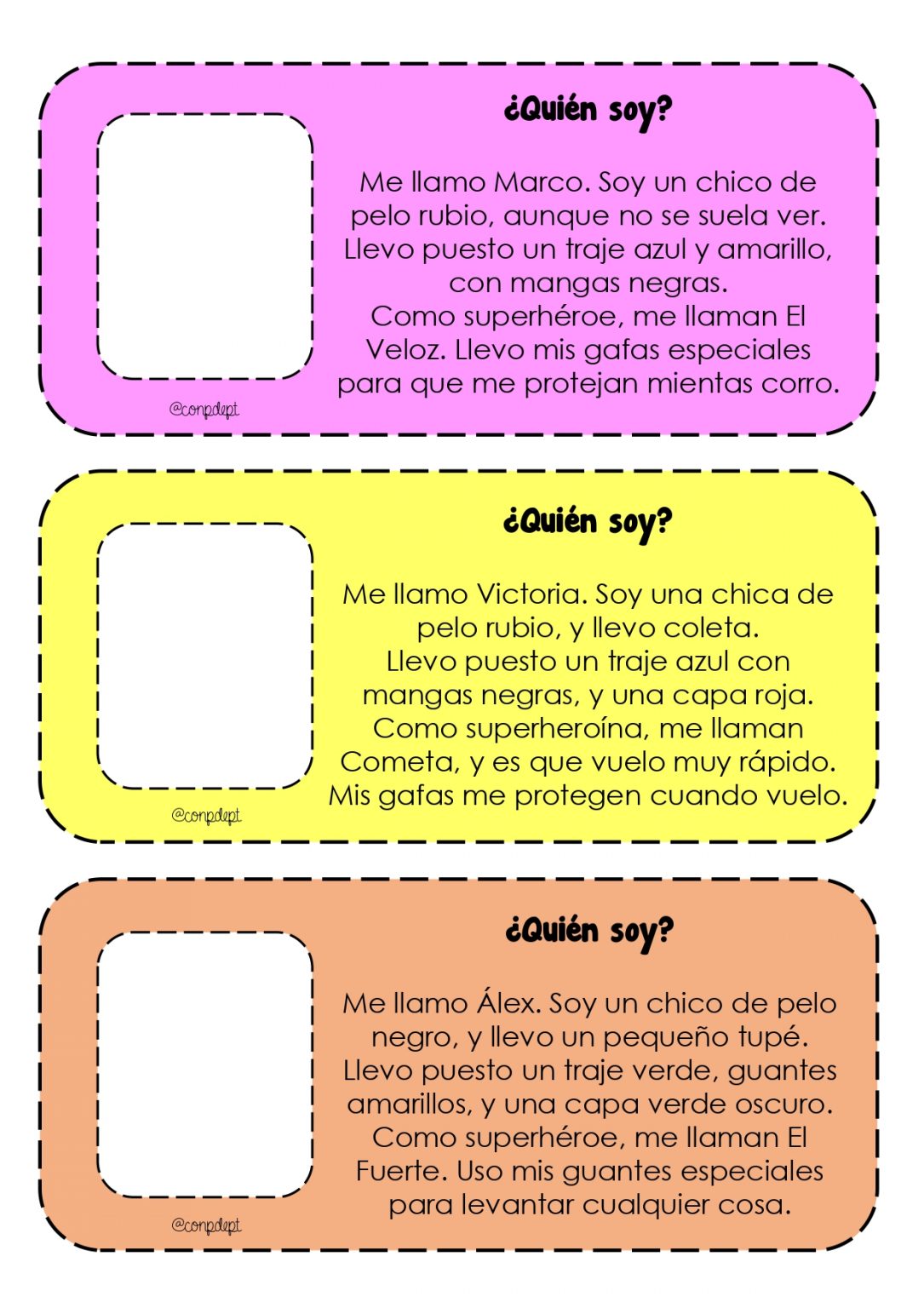 Describiendo superhéroes y superheroínas -Orientacion Andujar