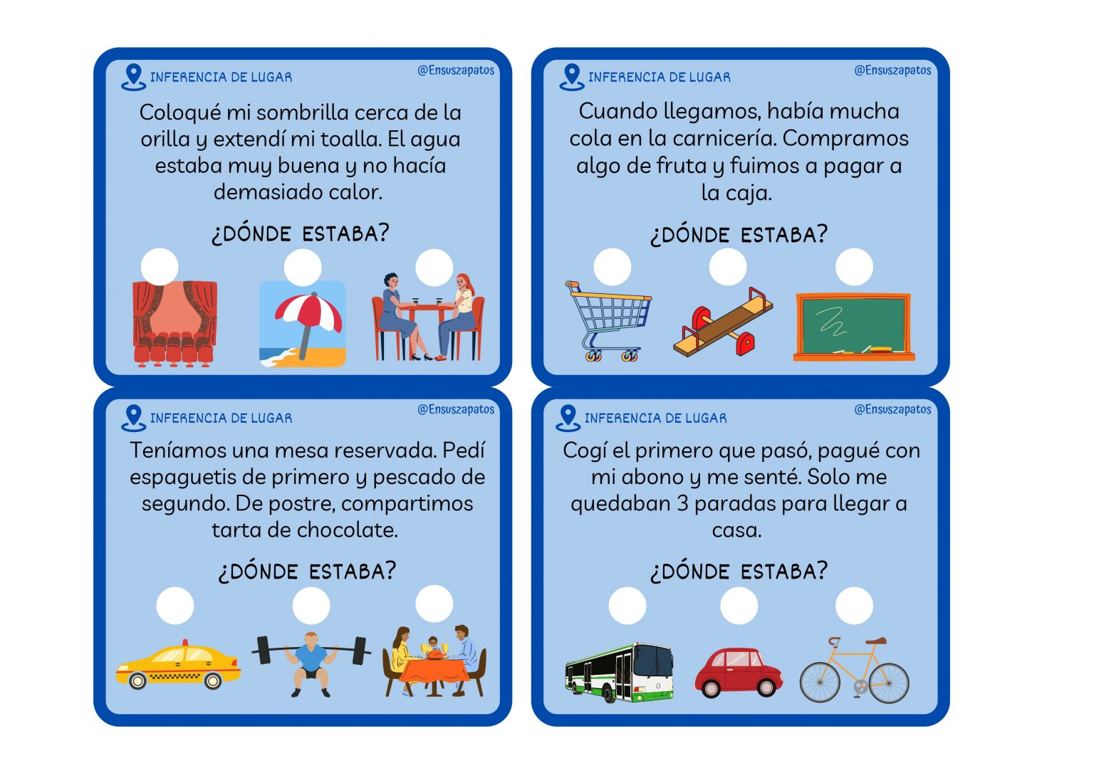 Colección de tarjetas inferenciales basadas en la Teoría de la Mente ...