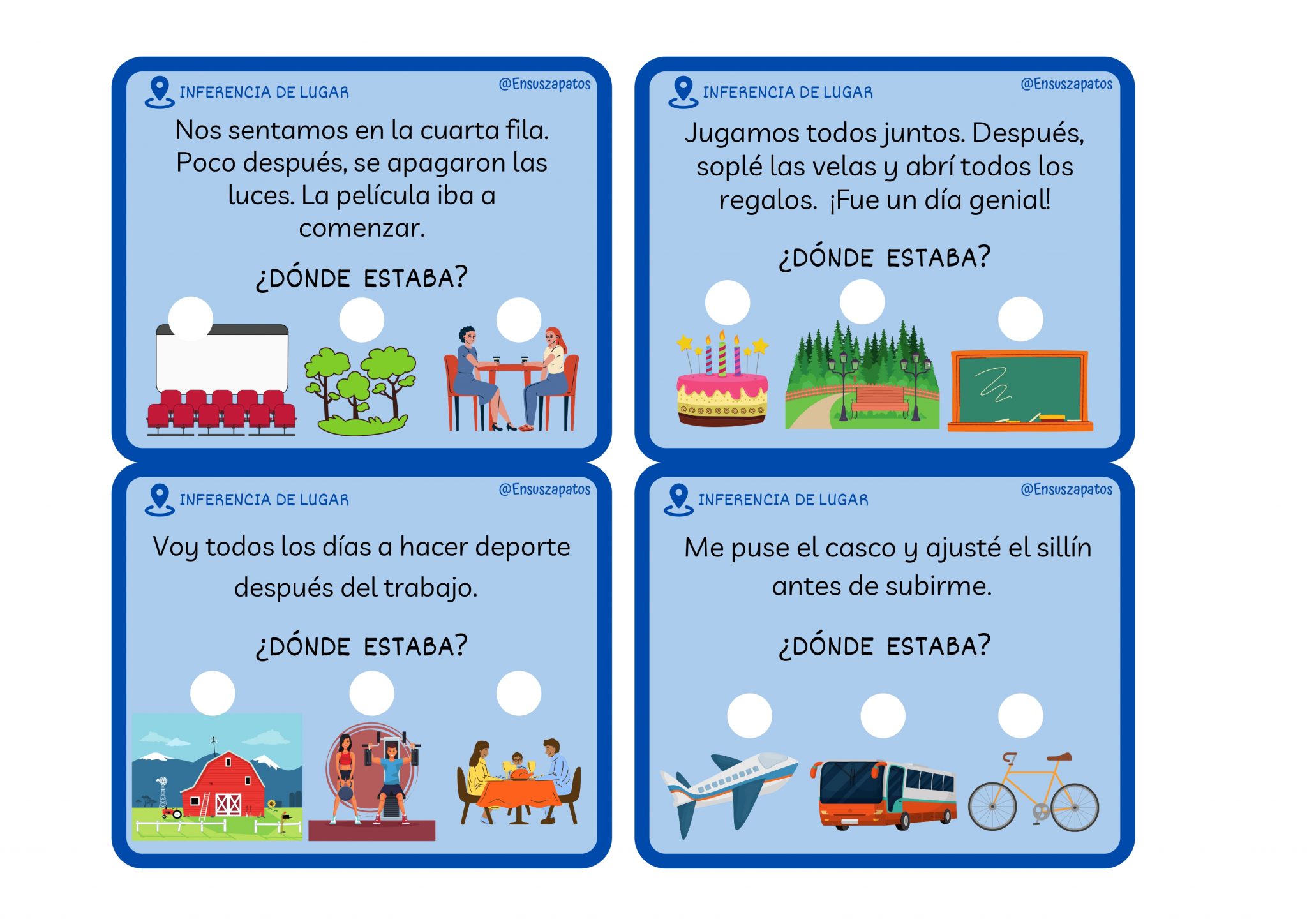 Colección de tarjetas inferenciales basadas en la Teoría de la Mente ...