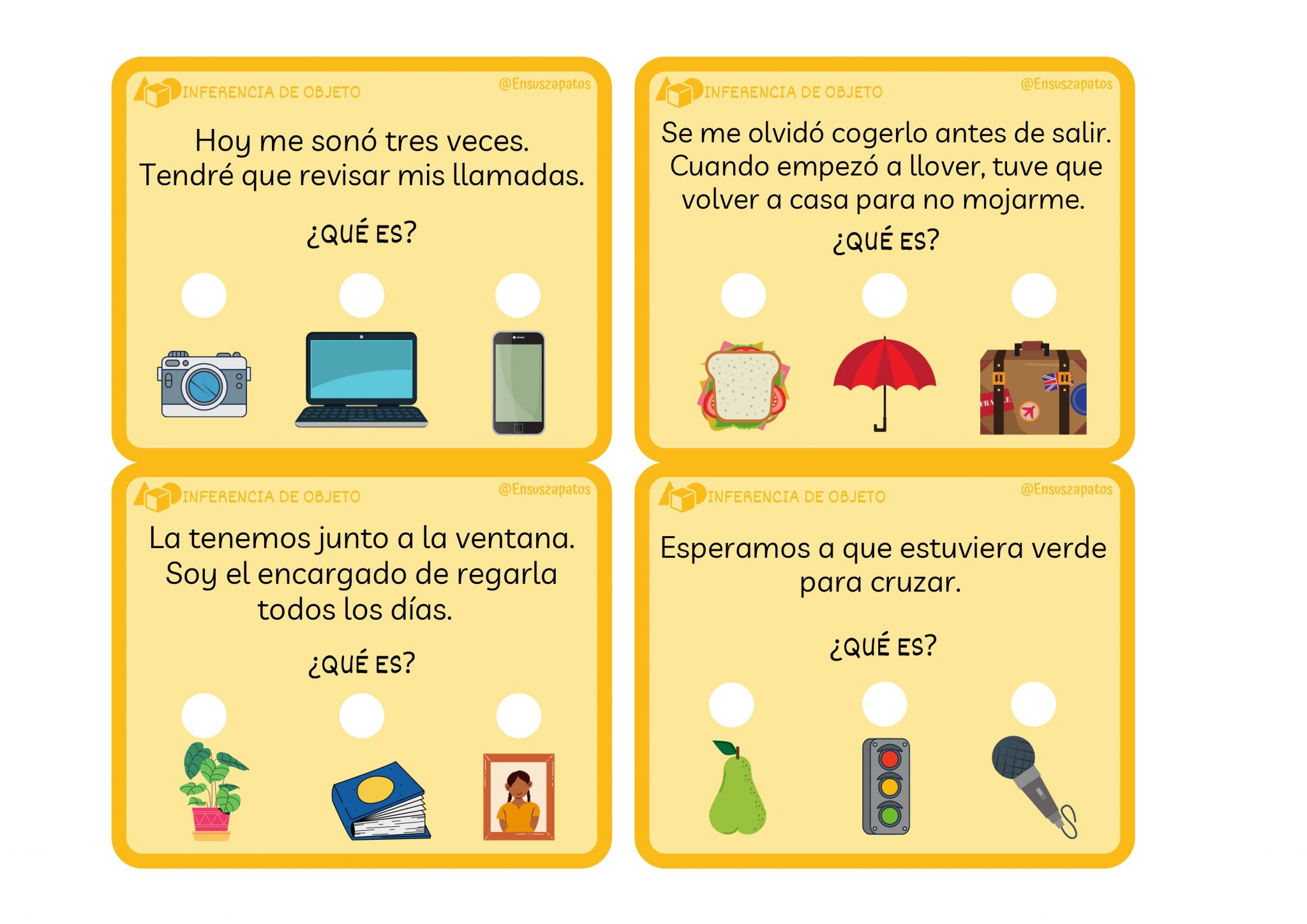 68 tarjetas de INFERENCIAS TEORIA DE LA MENTE -Orientacion Andujar