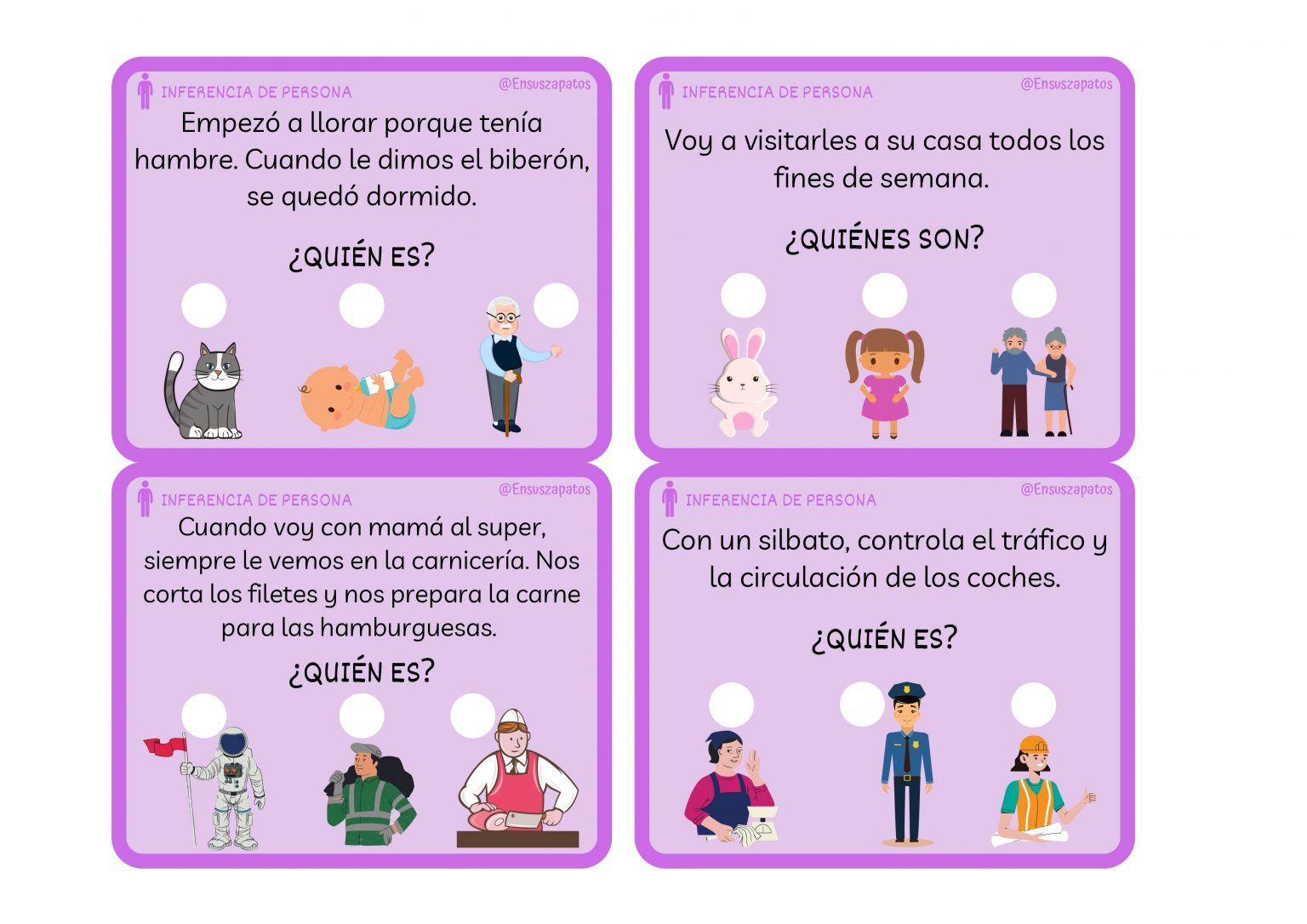 68 tarjetas de INFERENCIAS TEORIA DE LA MENTE -Orientacion Andujar