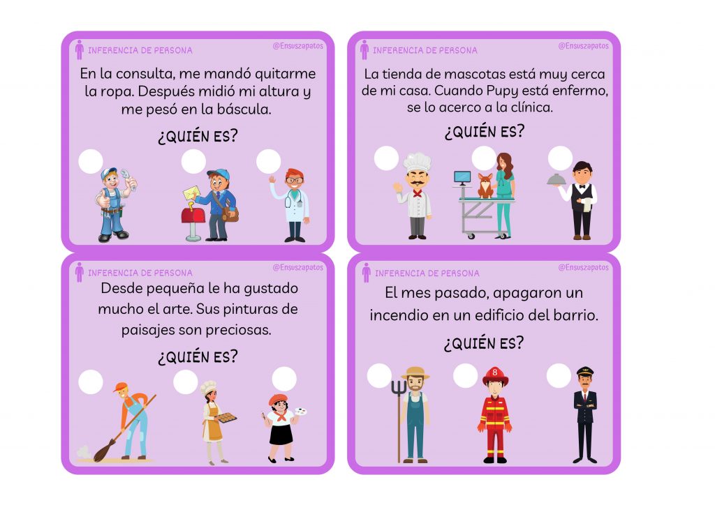 68 tarjetas de INFERENCIAS TEORIA DE LA MENTE -Orientacion Andujar