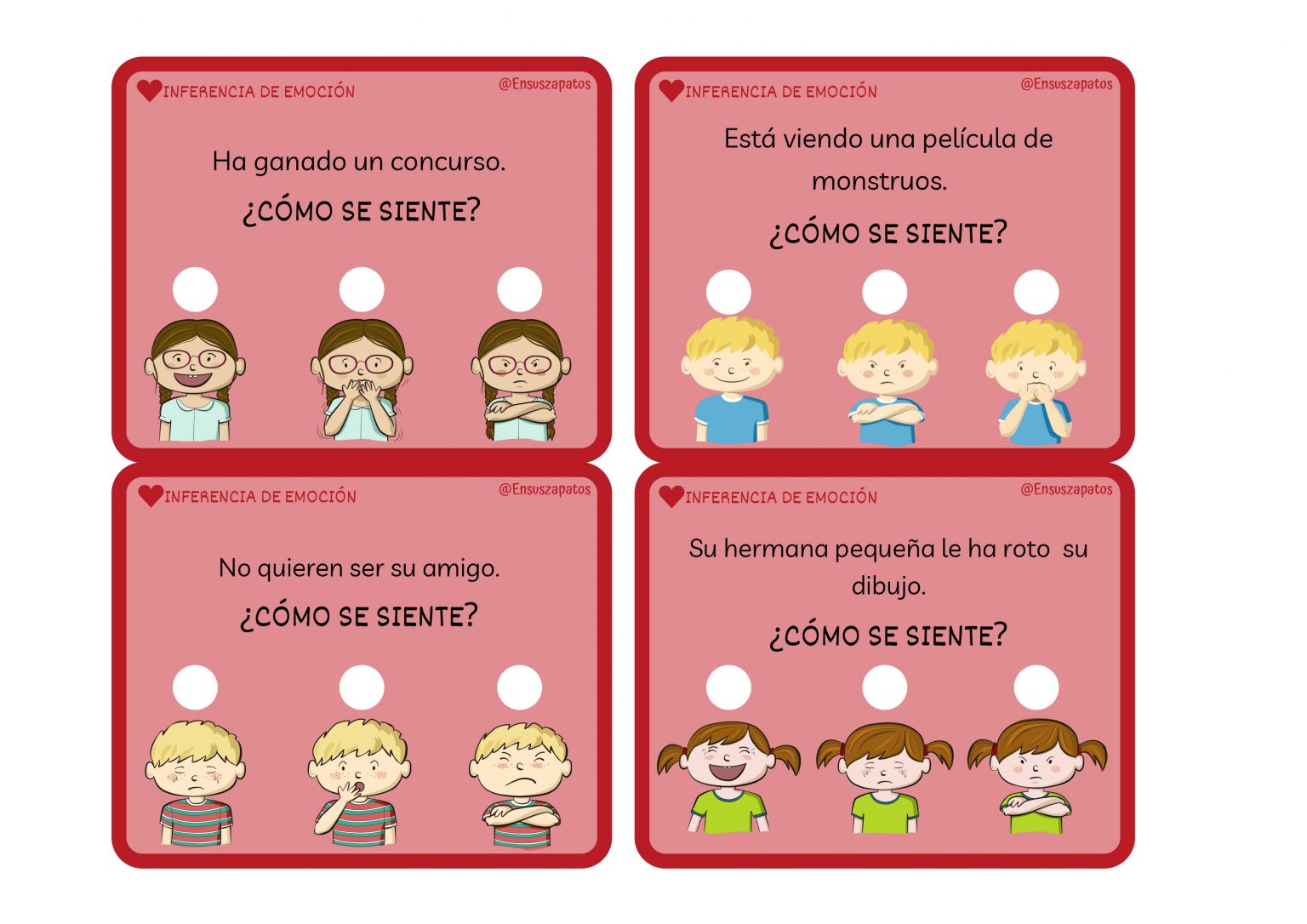 68 tarjetas de INFERENCIAS TEORIA DE LA MENTE -Orientacion Andujar