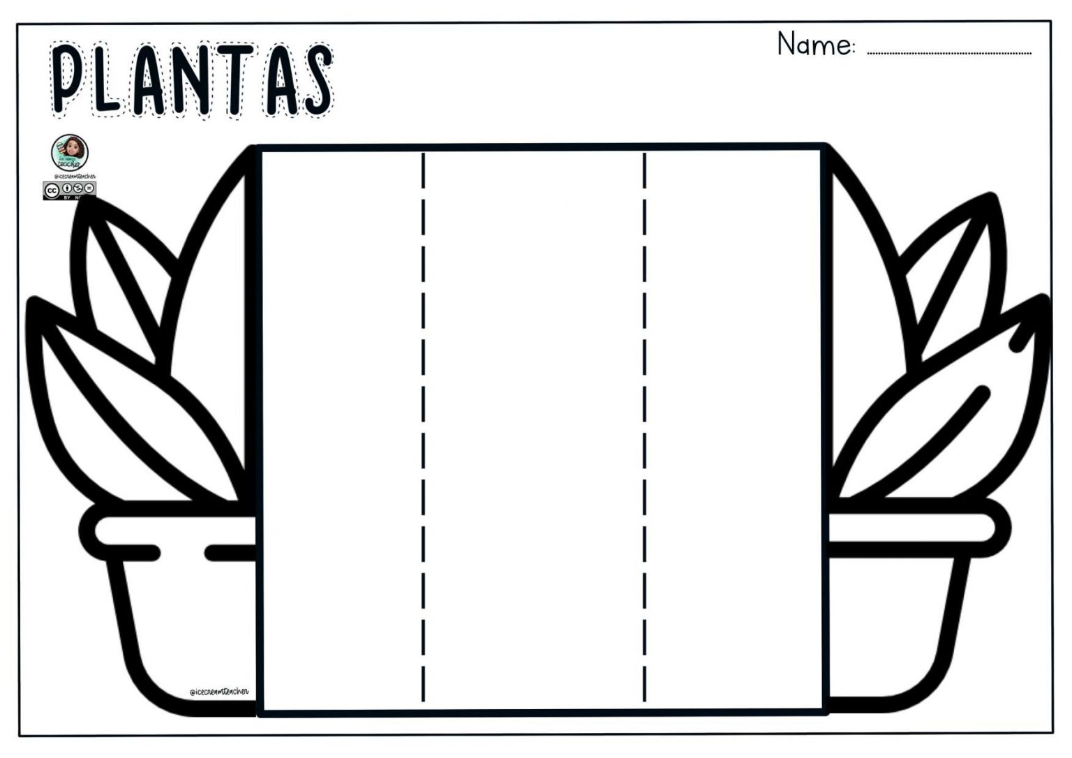 Las plantas foldables, recortes o para colorear -Orientacion Andujar