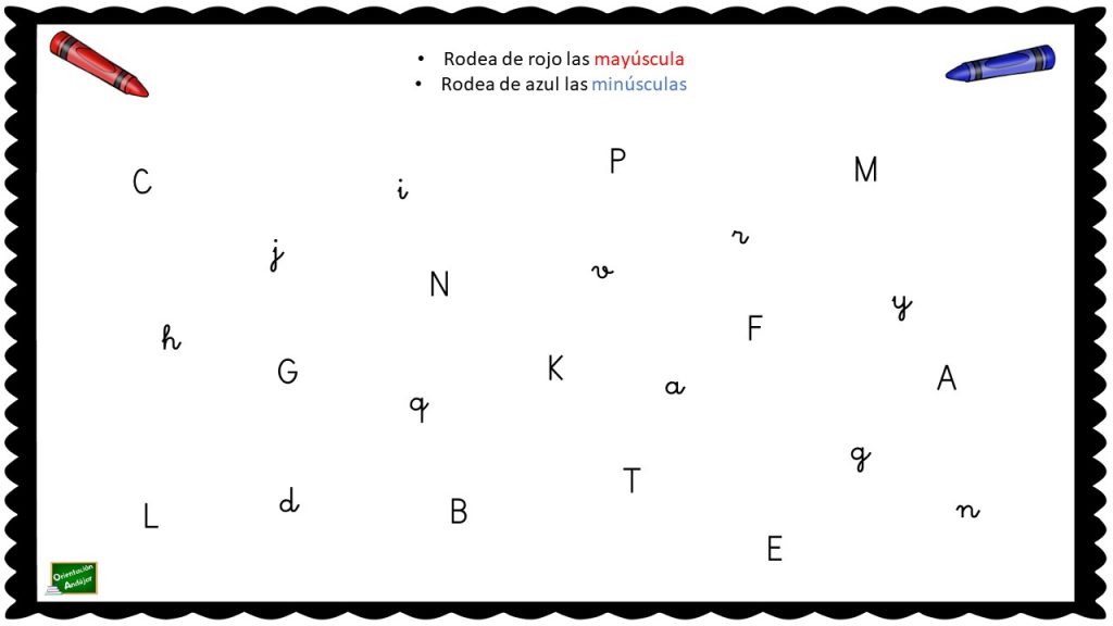 Fichas de atención para adultos y niños con letras y números ...