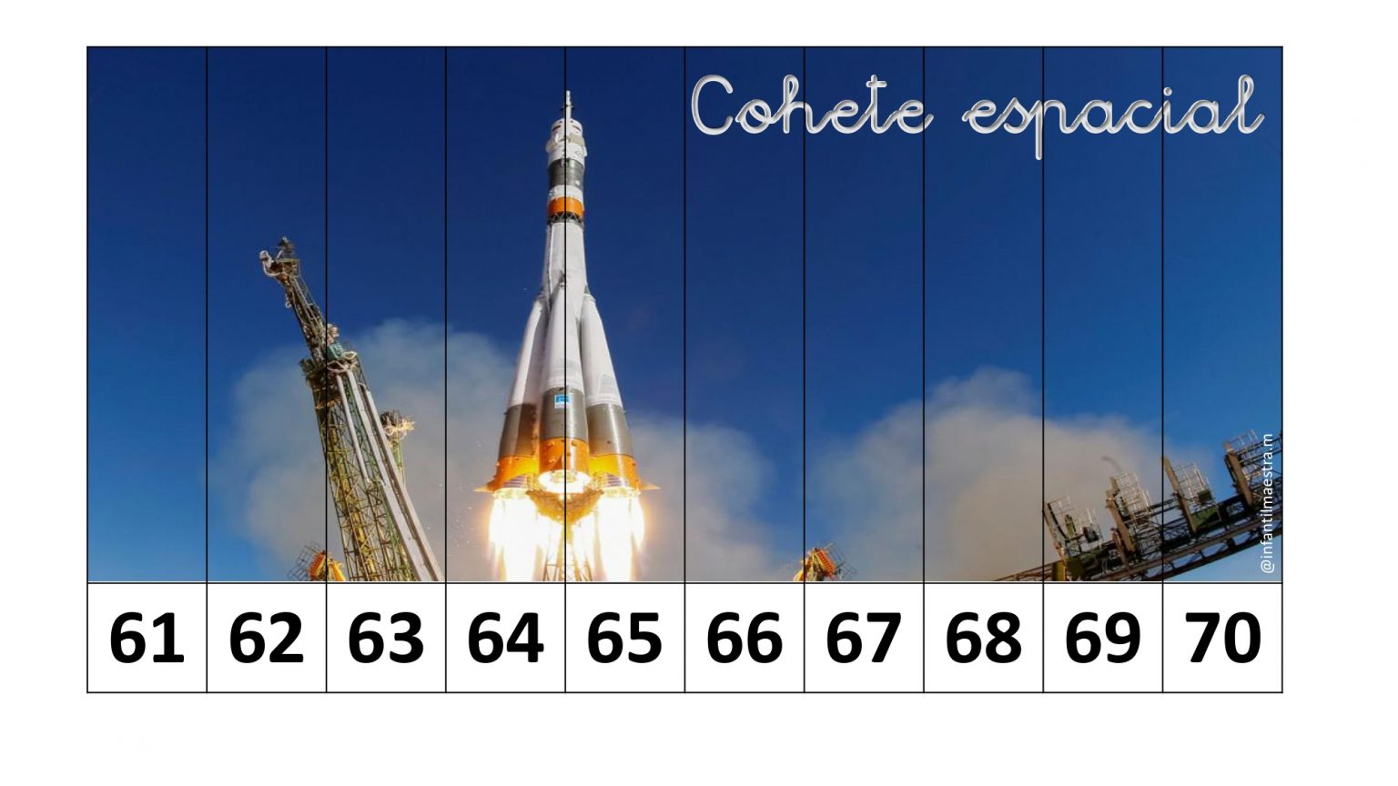 PUZZLES ESPACIALES trabajar los números del 1 al 100 -Orientacion Andujar