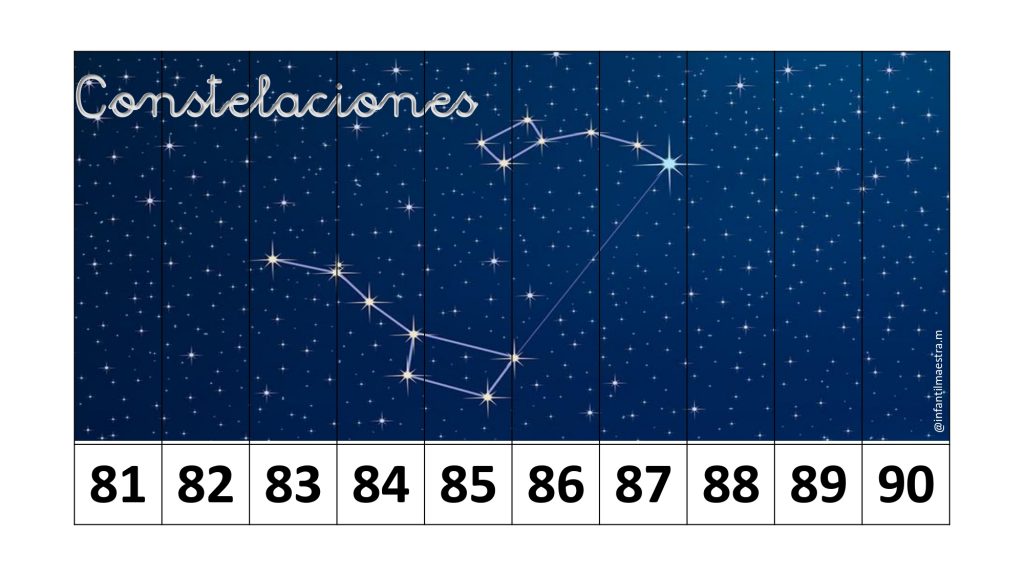 PUZZLES ESPACIALES trabajar los números del 1 al 100 -Orientacion Andujar