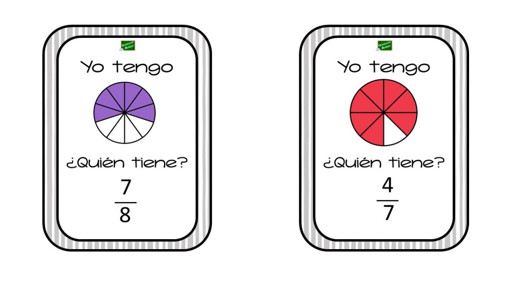 Juego «Yo tengo…¿Quién tiene?» con fracciones - Orientacion Andujar