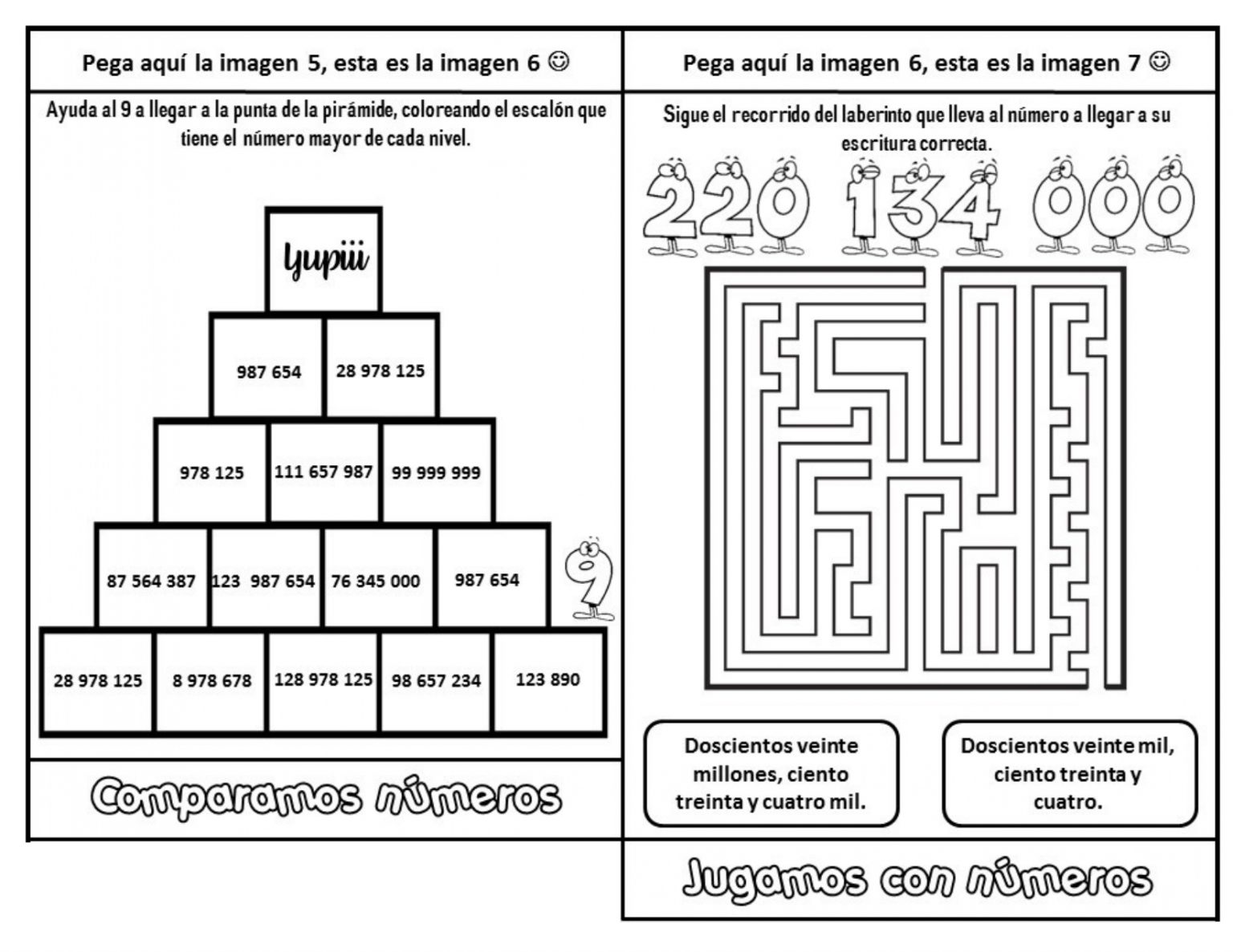 Cuadernillo: Números hasta la centena de millón - Orientacion Andujar