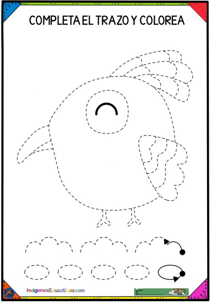 GRAFOMOTRICIDAD DE ANIMALES TRAZA Y COLOREA - Orientacion Andujar