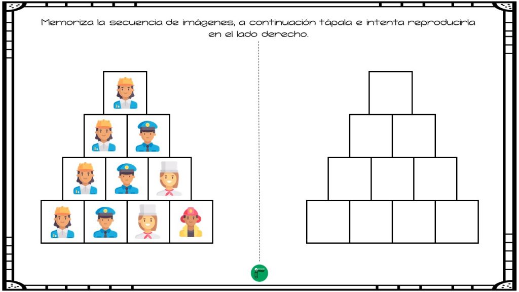 Fichas para trabajar la memoria secuencial visual - Orientacion Andujar