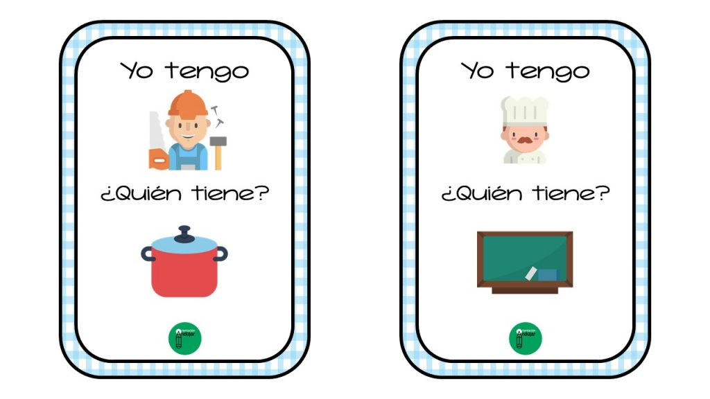 Juego de tarjetas "¿Quién tiene?...Yo tengo" para trabajar los oficios ...