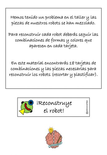 Divertido recurso manipulativo: Construye un robot - Orientacion Andujar