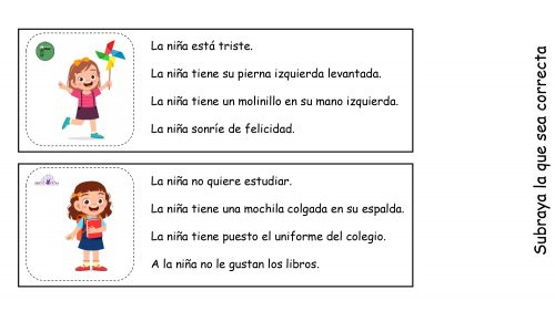 TARJETITAS DE COMPRENSIÓN LECTORA. - Orientacion Andujar