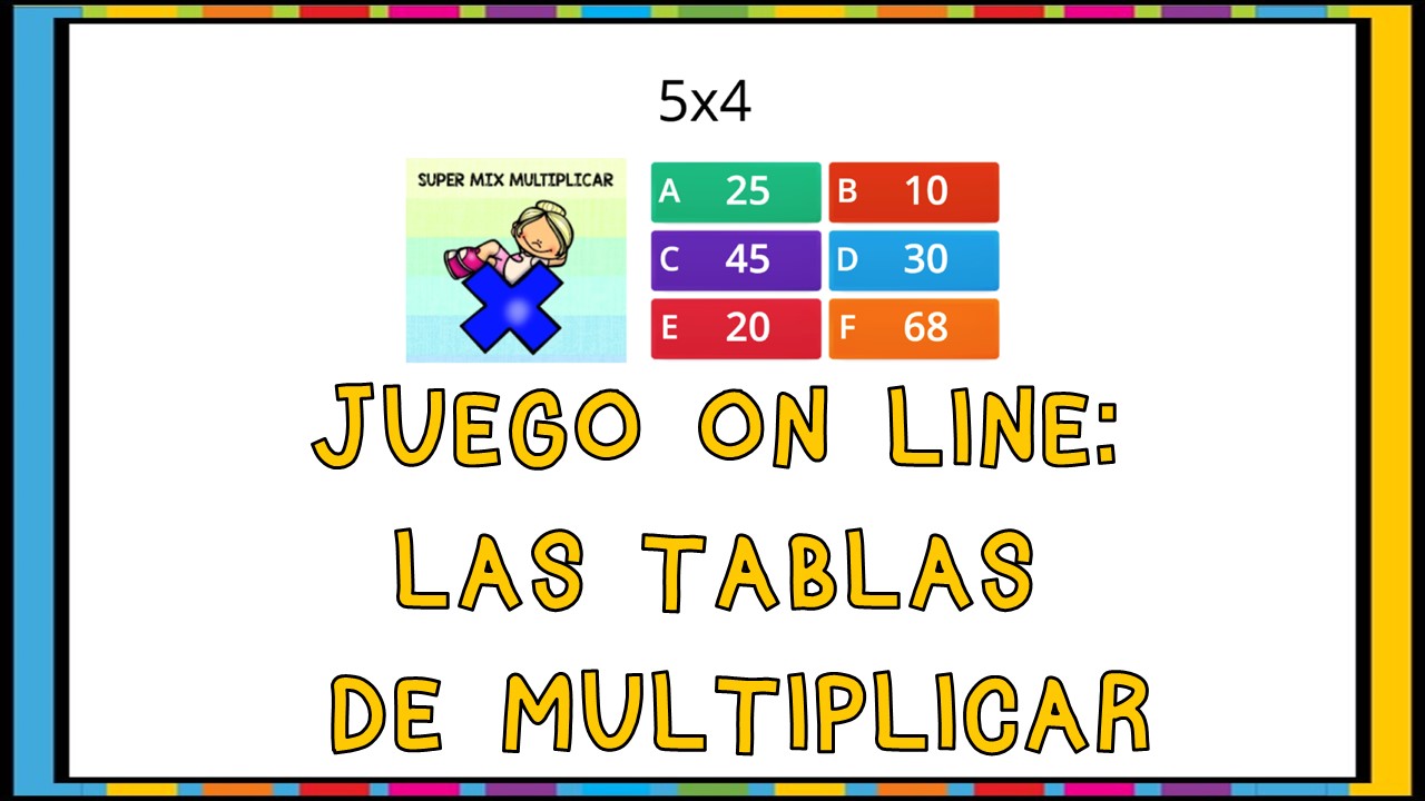 Juego on line para repasar las tablas de multiplicar - Orientacion Andujar