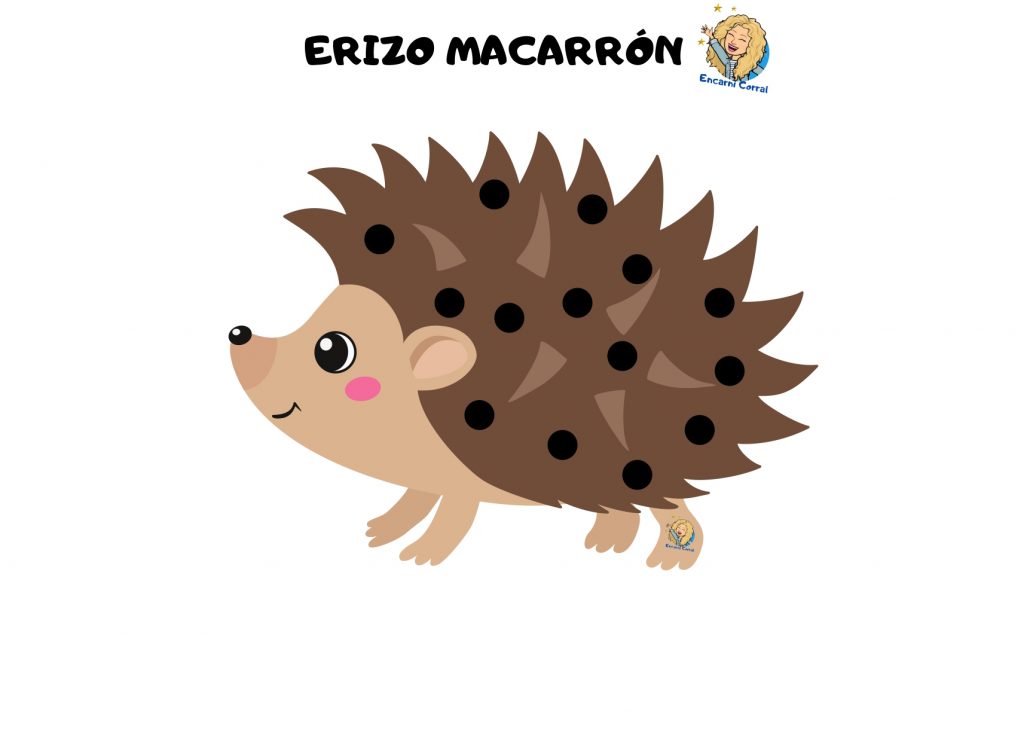 Actividad para trabajar la motricidad fina: Erizo macarrón ...