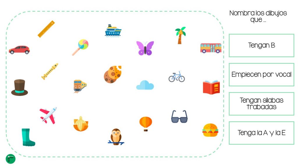 Juego de conciencia fonológica y atención - Orientacion Andujar