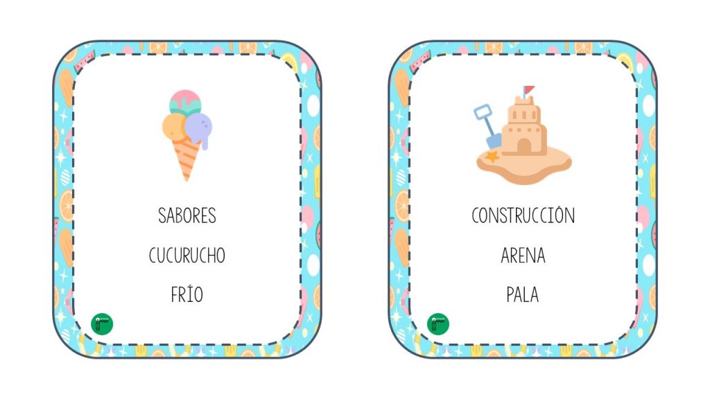 Juego de tabú con vocabulario de verano - Orientacion Andujar