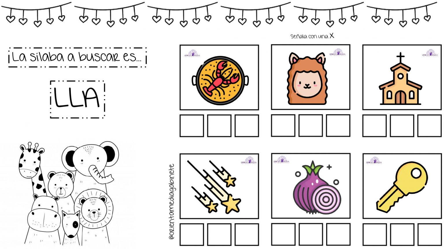 Material para trabajar la conciencia silábica. BUSCA SÍLABAS ...