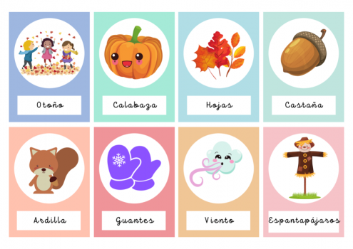 Colección Flashcards Otoño -Orientacion Andujar