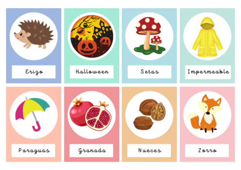 Colección Flashcards Otoño -Orientacion Andujar