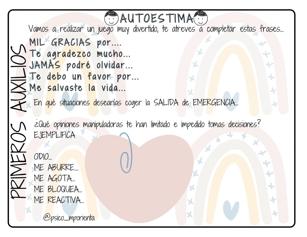 Interesante cuadernillo para trabajar la autoestima en el aula ... Interesante cuadernillo para trabajar la autoestima en el aula ...