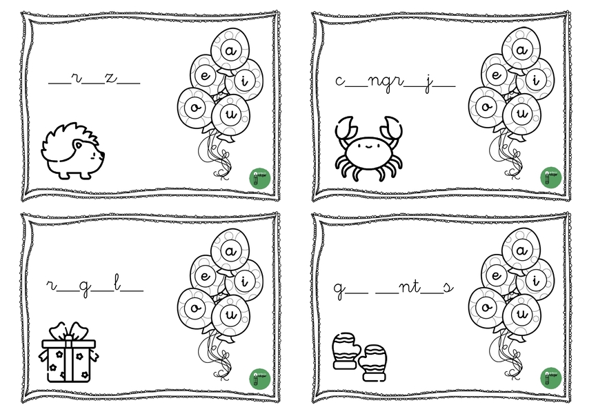 Conciencia fonológica y lectoescritura. Colorea y completa con las ...