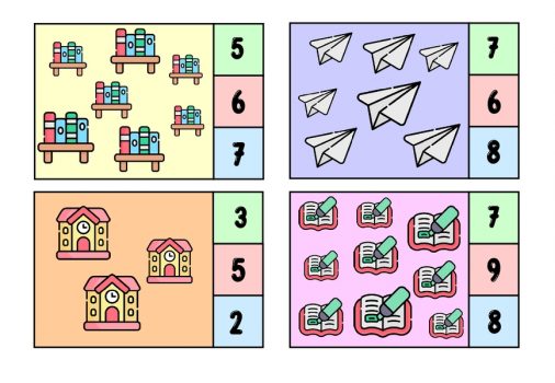 Coloridas tarjetas de conteo -Orientacion Andujar