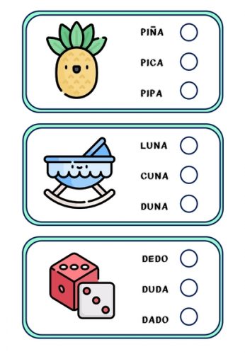 Lectura de palabras para ejercitar la conciencia fonológica ...