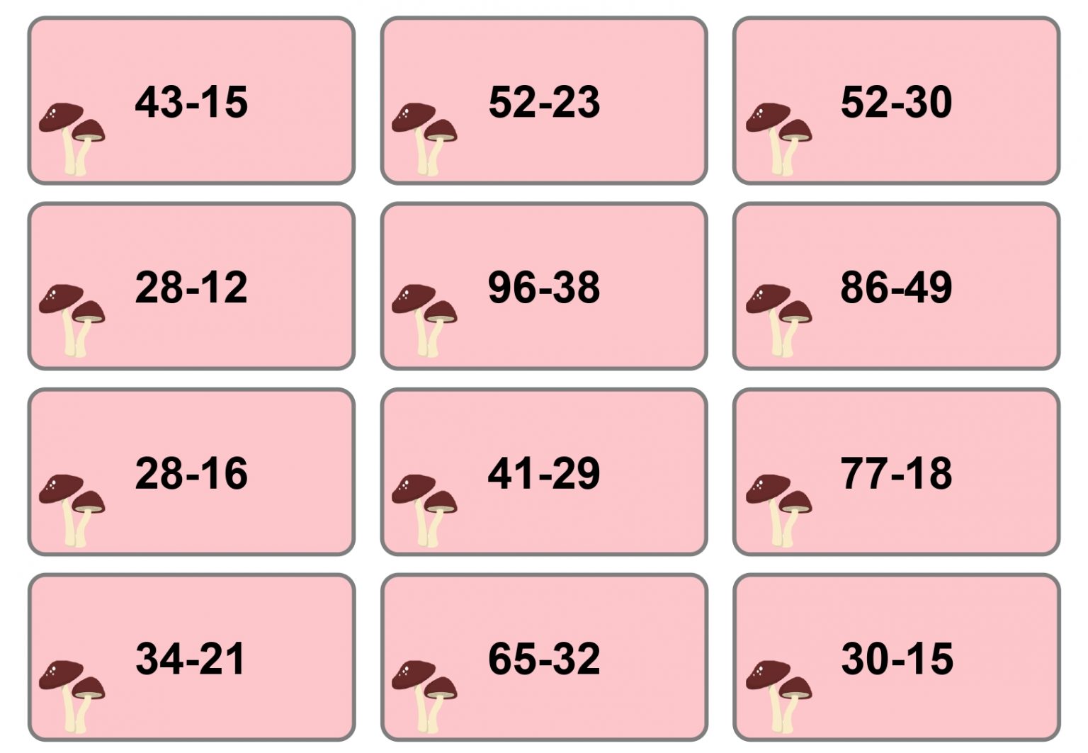 Tablero matemático de otoño - Orientacion Andujar