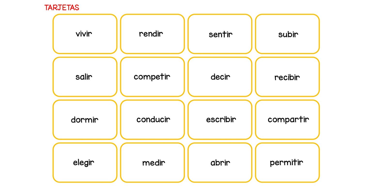 Divertido juego para repasar las conjugaciones verbales -Orientacion ...
