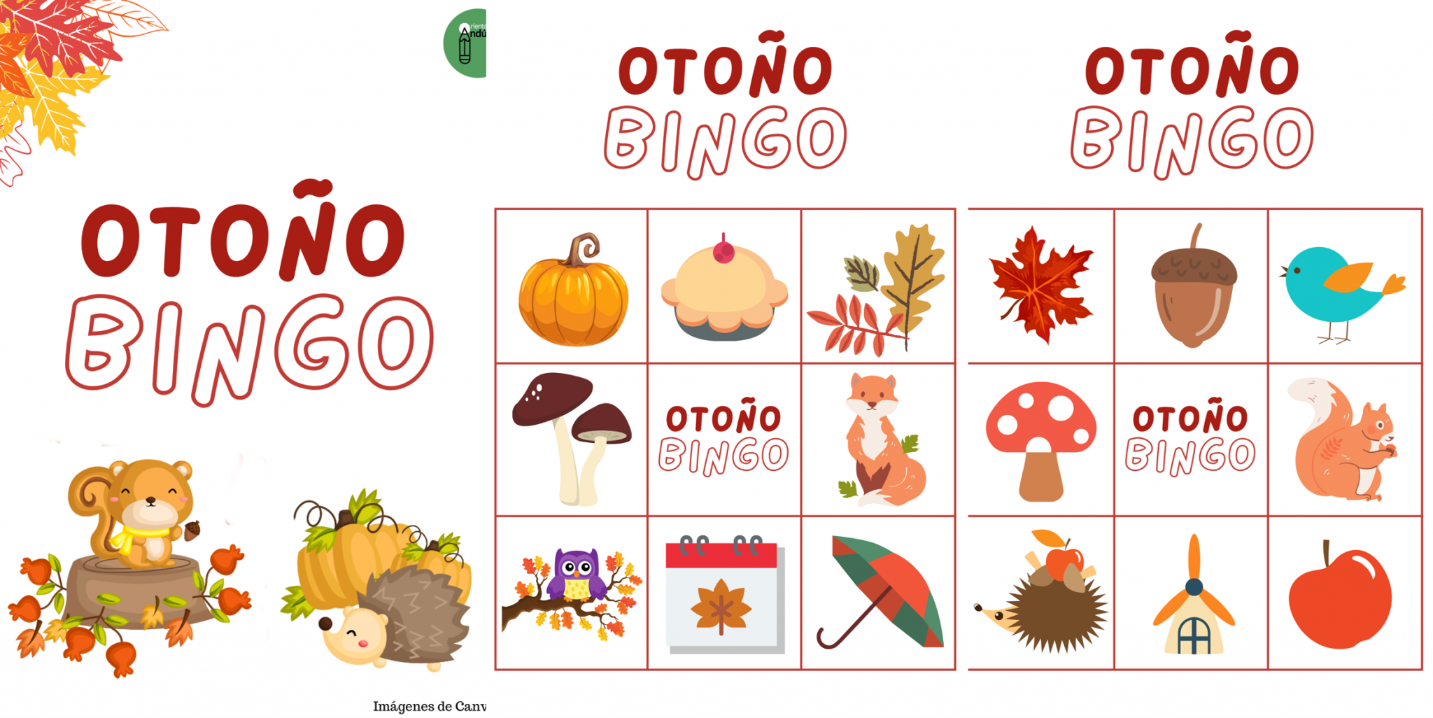Divertido bingo de otoño -Orientacion Andujar
