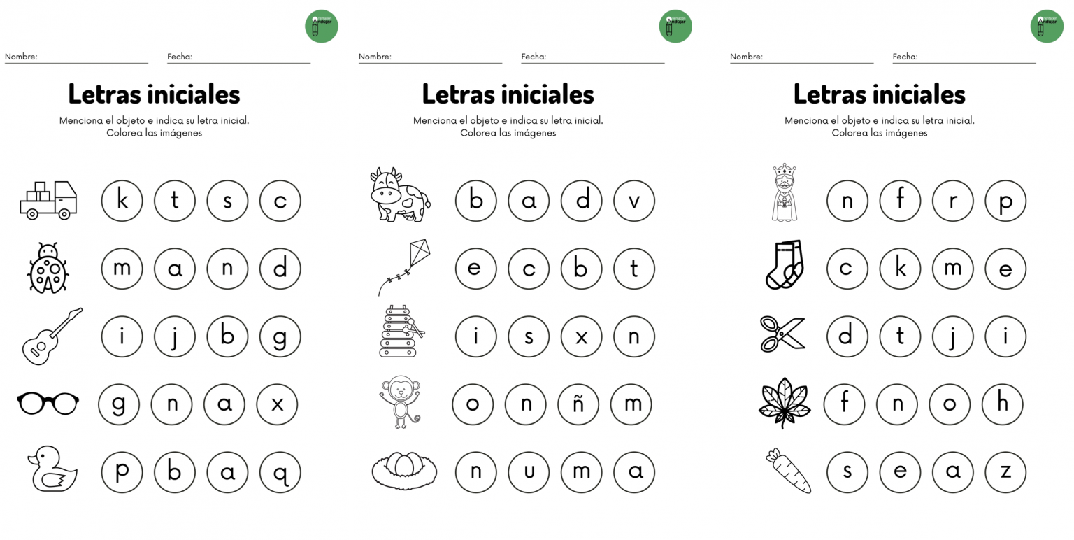 Conciencia fonológica: Fonema inicial de una palabra -Orientacion Andujar