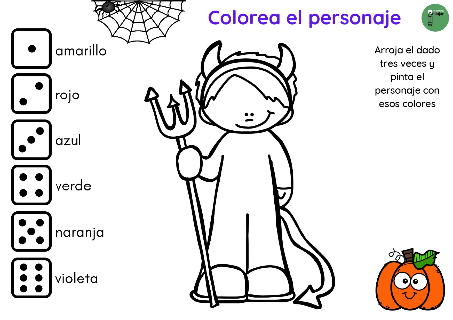 TIRA el dado y colorea -Orientacion Andujar