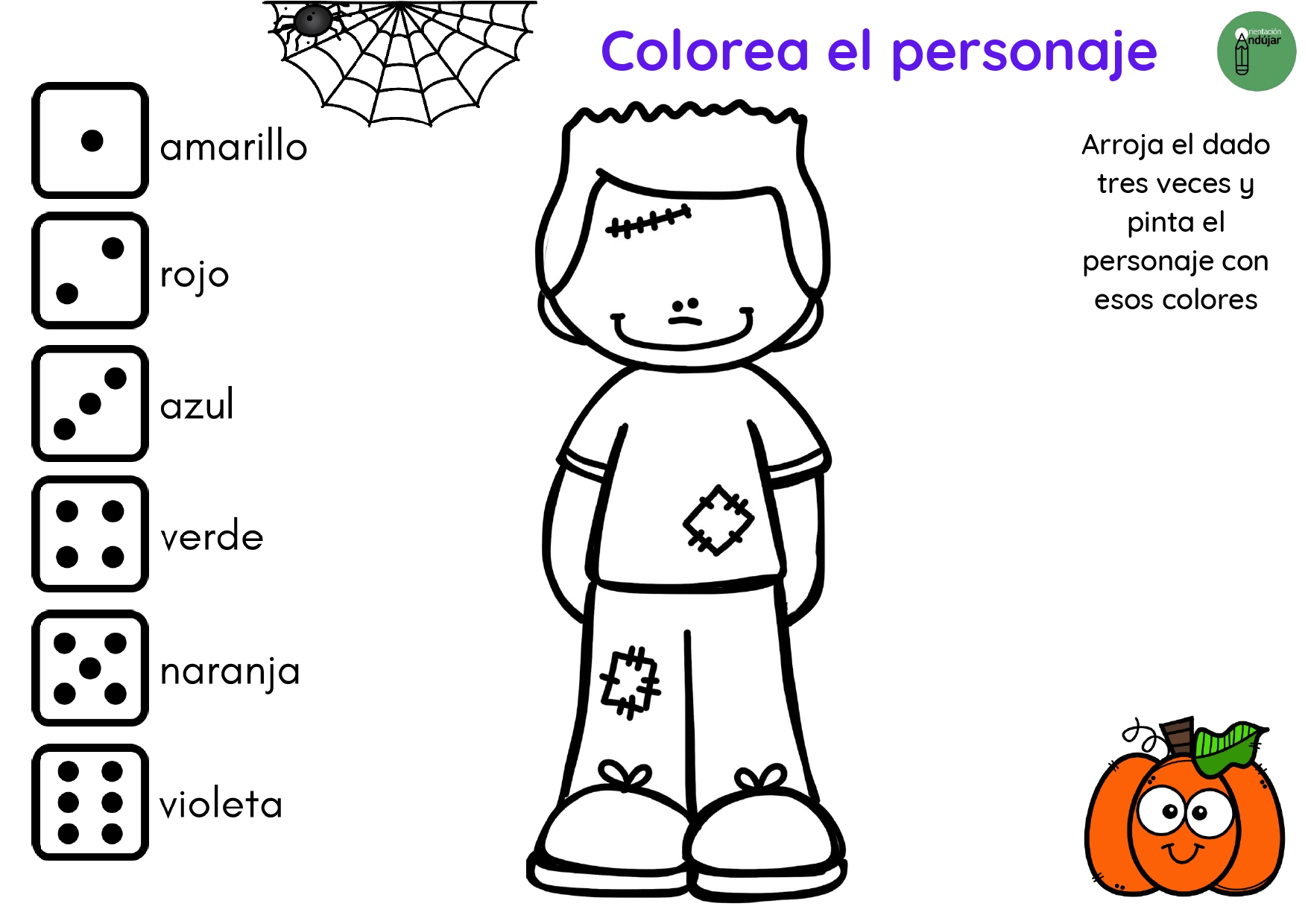 TIRA el dado y colorea -Orientacion Andujar