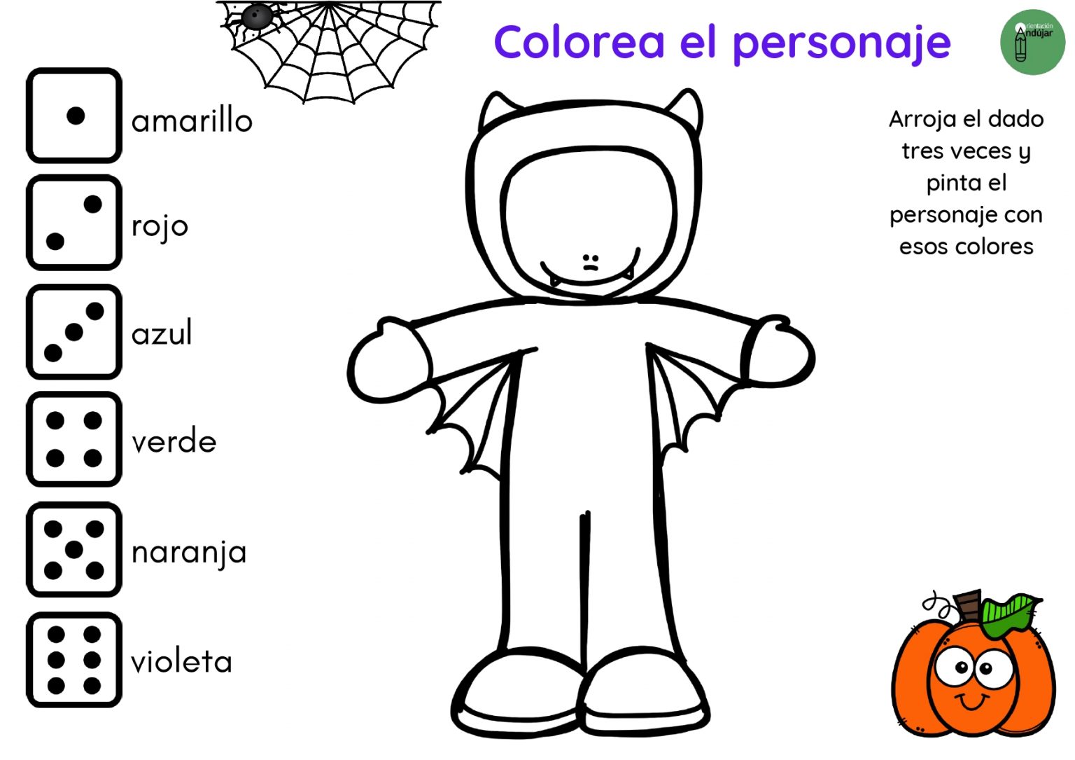 TIRA el dado y colorea -Orientacion Andujar