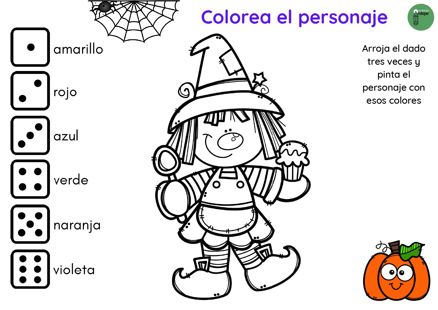 TIRA el dado y colorea -Orientacion Andujar