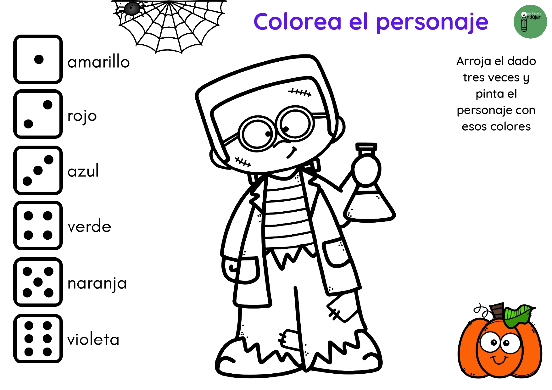 TIRA el dado y colorea -Orientacion Andujar