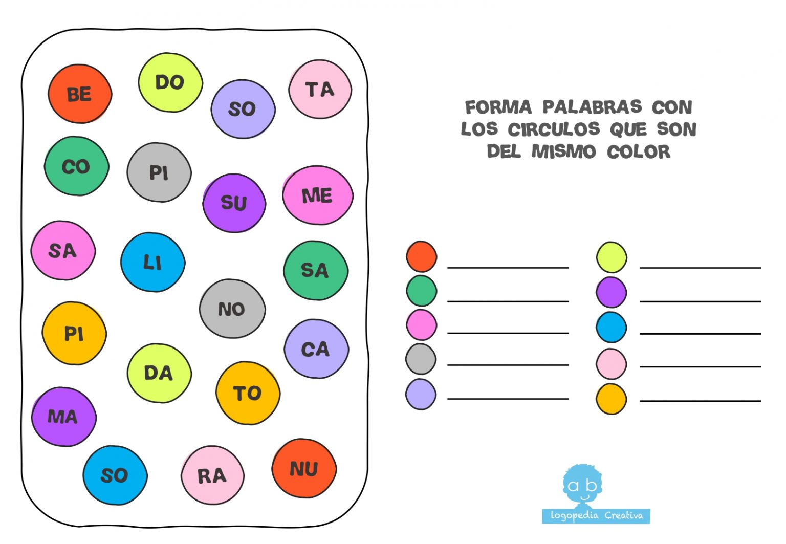 Actividades variadas para practicar la lectoescritura - Orientacion Andujar