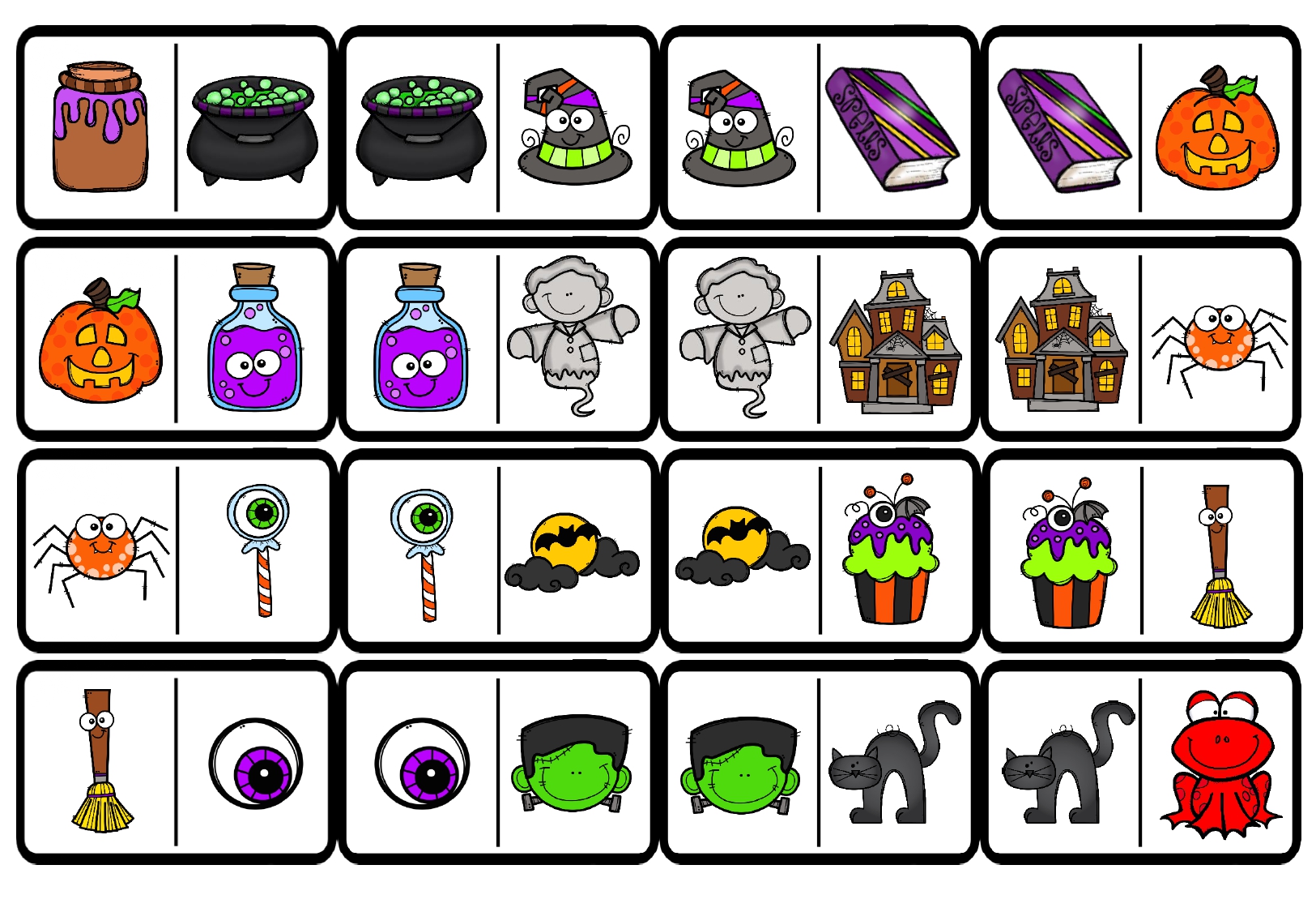 Divertido dominó de Halloween - Orientacion Andujar