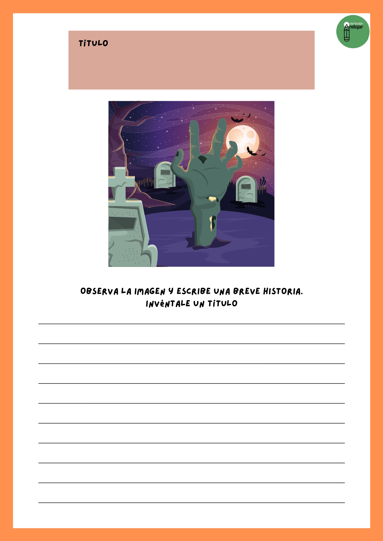 Escribe un cuento corto de terror -Orientacion Andujar