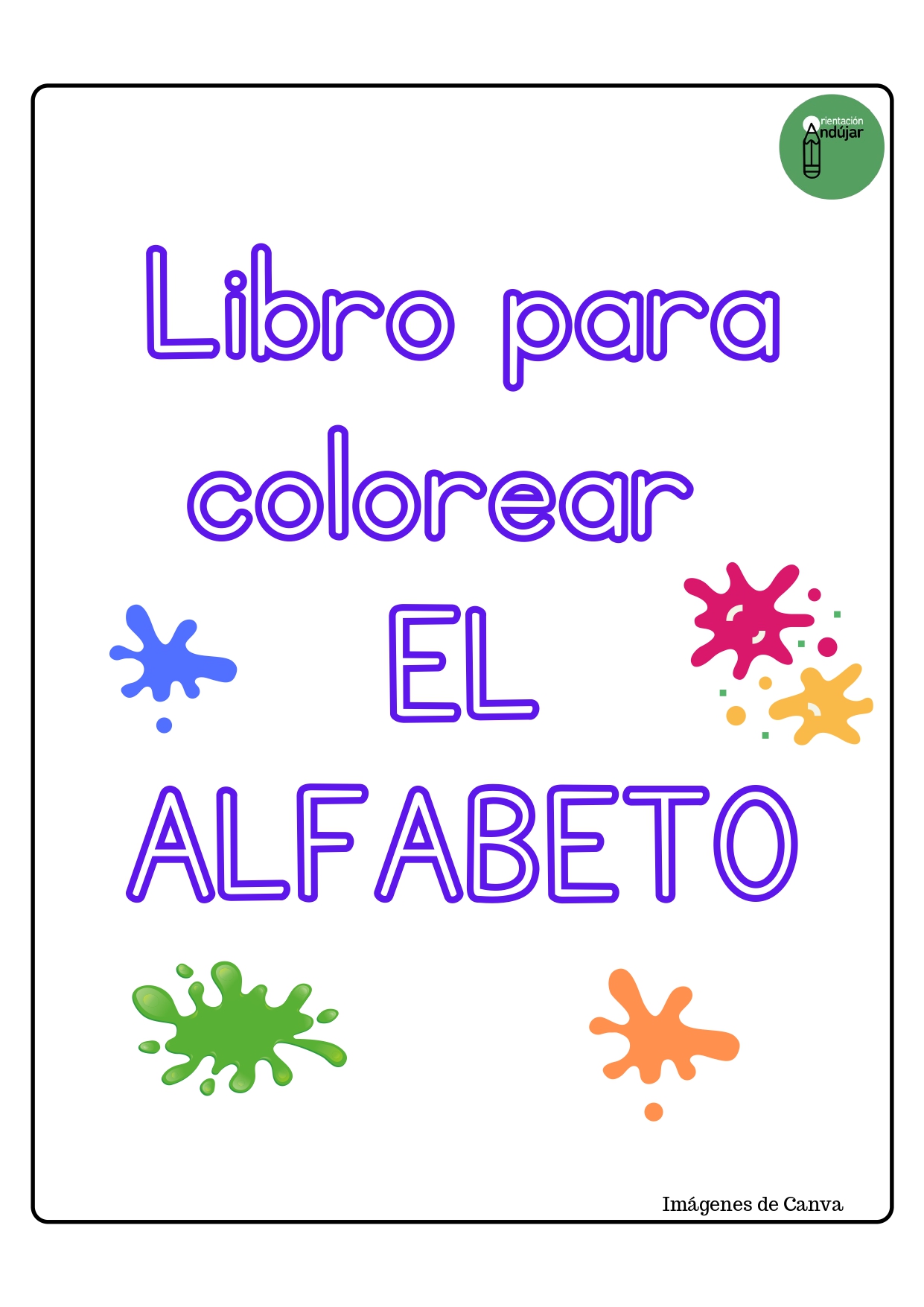 Genial libro para colorear El Alfabeto - Orientacion Andujar