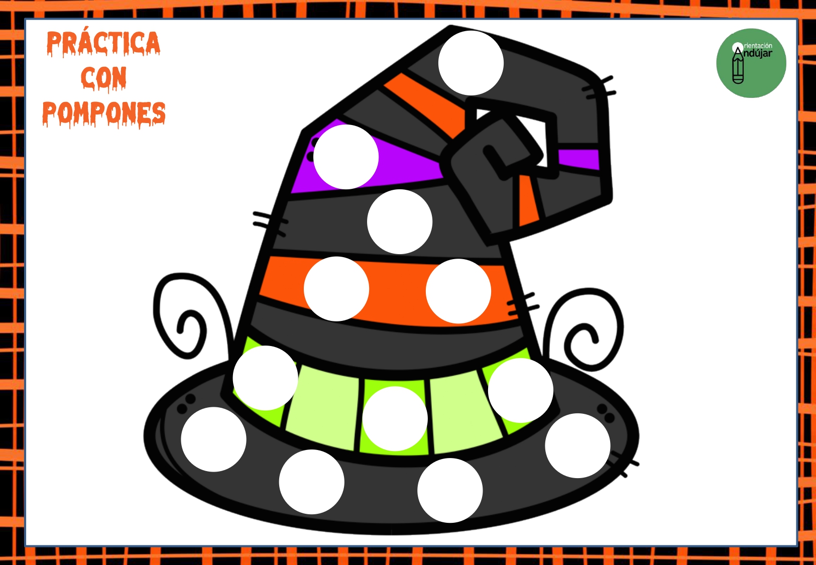 Terroríficas fichas de motricidad fina -Orientacion Andujar