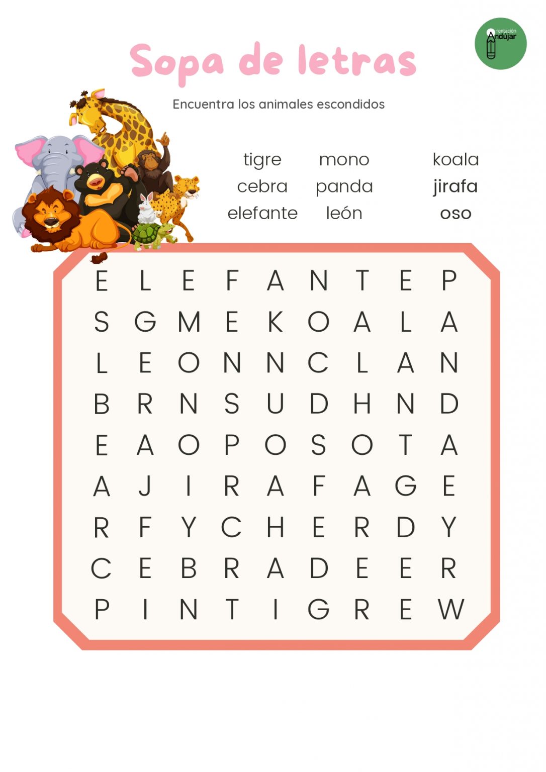 Mi cuadernito de actividades sobre animales para Infantil y Preescolar ...