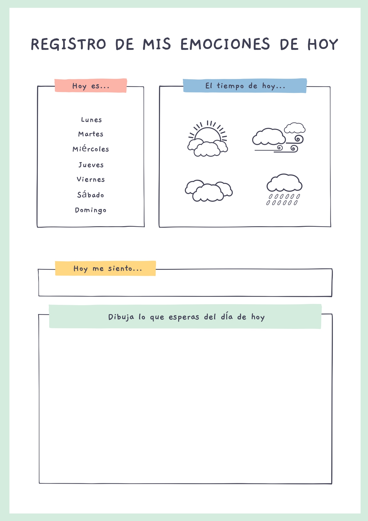 Mi registro de emociones - Orientacion Andujar